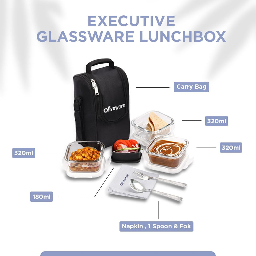 Glass Lunch Box Collection – Durable & Eco-Friendly | Oliveware India