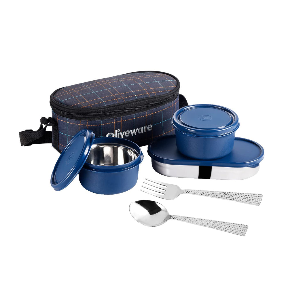 Microwave Safe Steel Lunch Box – Convenient & Durable | Oliveware India