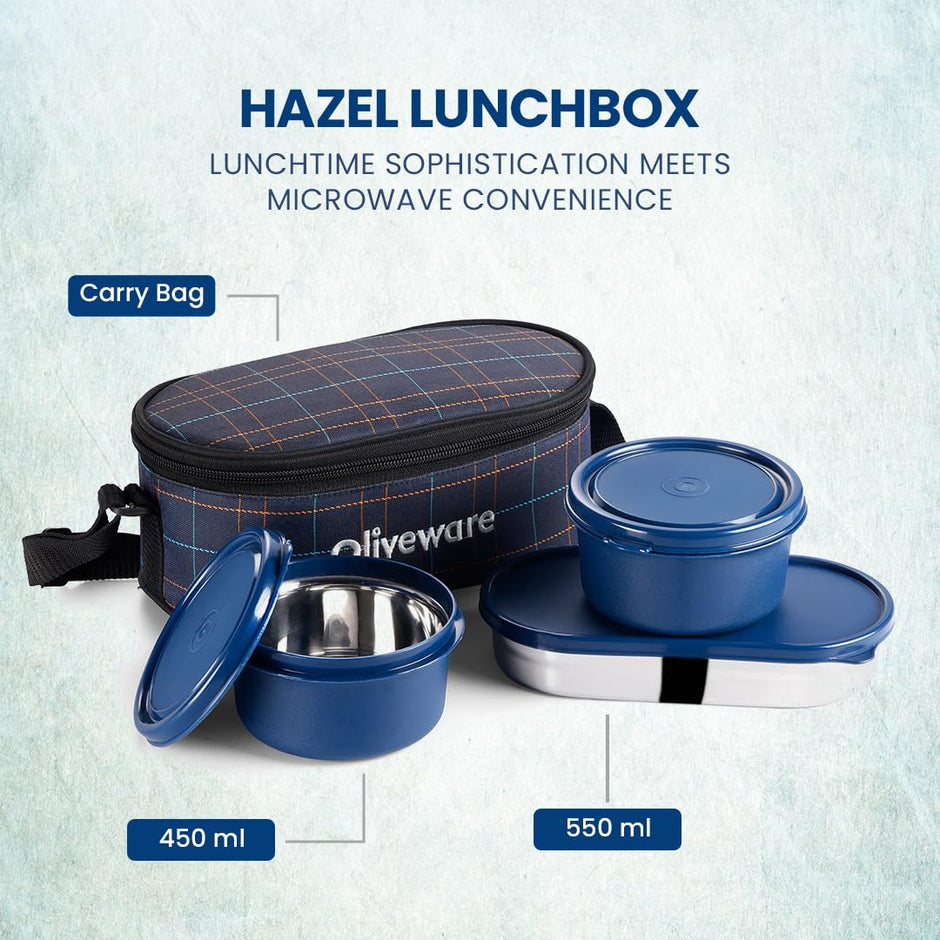 Microwave Safe Steel Lunch Box – Convenient & Durable | Oliveware India