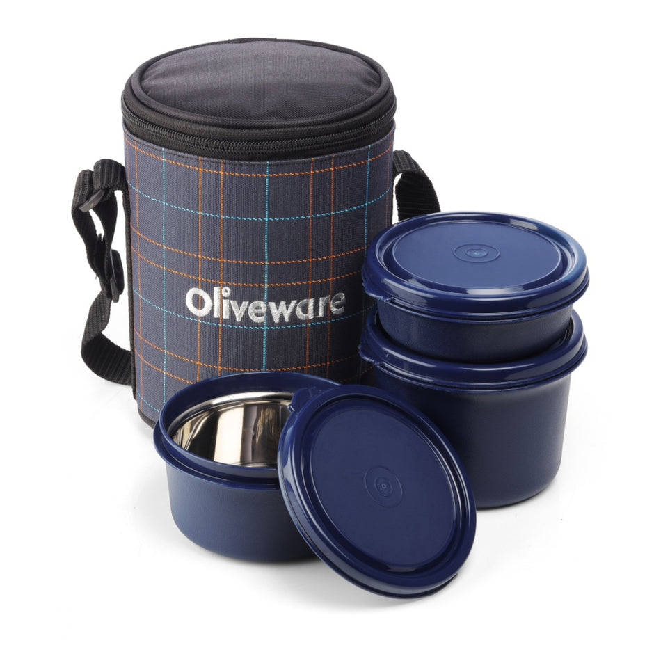 Microwave Safe Steel Lunch Box – Convenient & Durable | Oliveware India